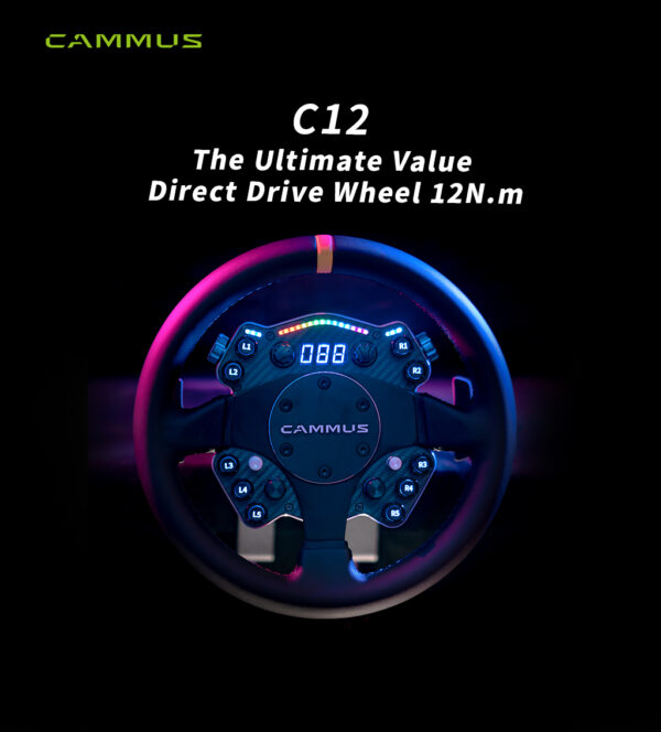 Pre Order CAMMUS C12 Direct Drive Steering Wheel - CAMMUSRACING Simulator