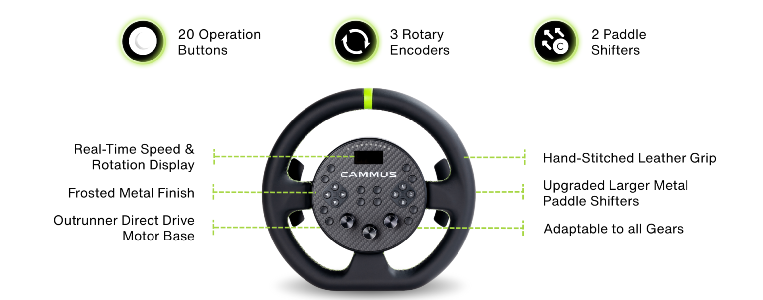 Global First CAMMUS C5 Direct Drive Steering Wheel - CAMMUS Racing ...
